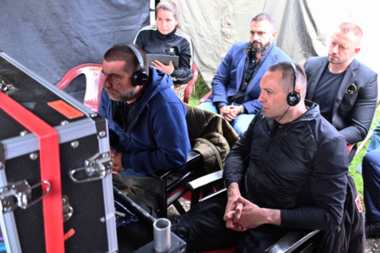 Vulin na snimanju filma "Oluja"