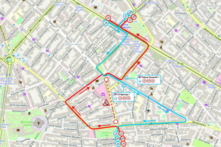 ZBOG RADOVA U MAKSIMA GORKOG IZMENE U RADU LINIJA JAVNOG PREVOZA: Evo ...