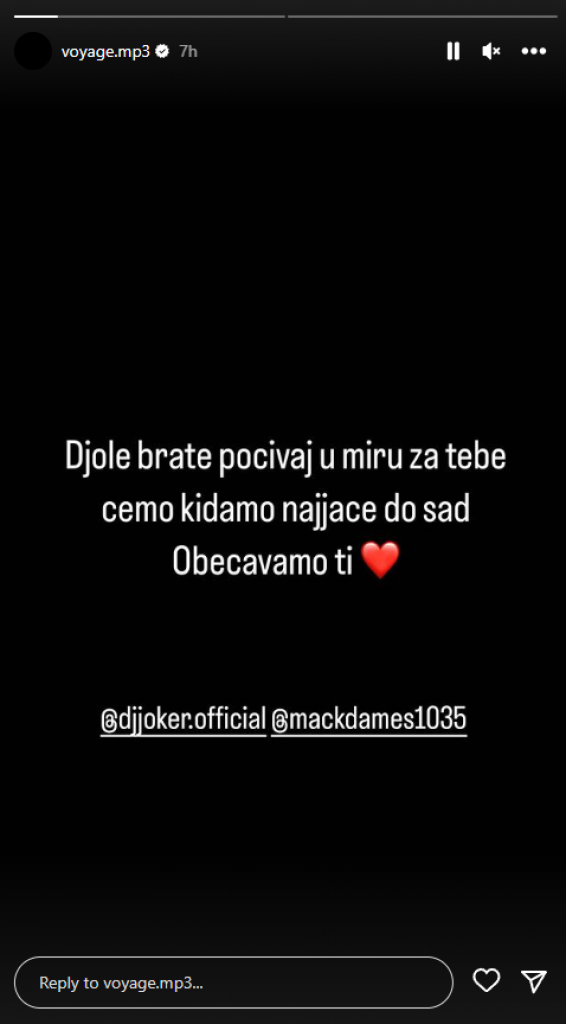 POVUKAO SE SA MREŽA: Vojaž ne može da prežali tragičnu SMRT bliskog prijatelja! (FOTO)
