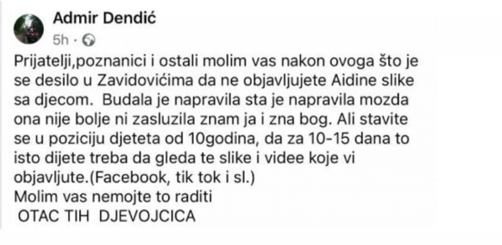 ''MOŽDA BOLJE NIJE NI ZASLUŽILA!'' Bivši muž UBIJENE Aide šokirao ...