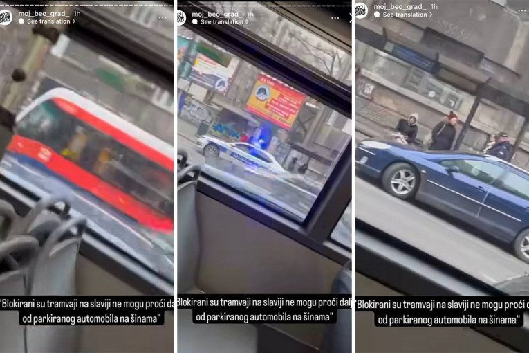 POJEDINCI PONOVO ISPAŠTAJU ZBOG BAHATOG VOZAČA: Parkirao se U CENTRU GRADA na sred tramvajskih ...