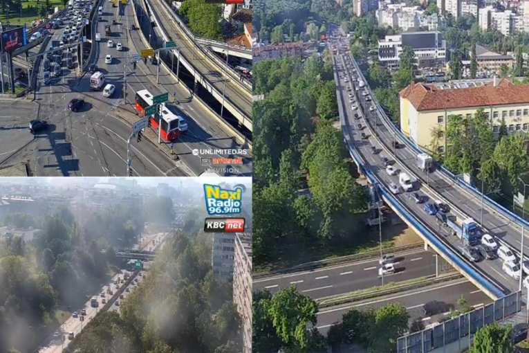 AU, ŠTA JE OVO! VELIKA GUŽVA NA AUTOKOMANDI, ZASTOJ I ZBOG SAOBRAĆAJKE: Tramvaji stoje u ...