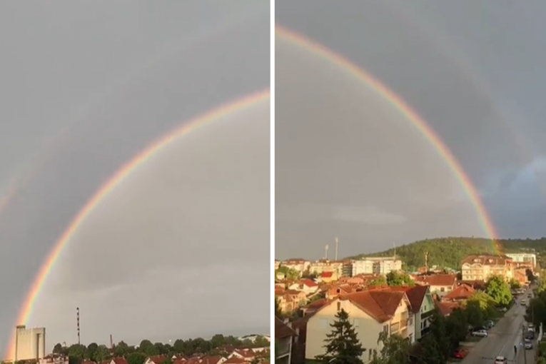 RETKA POJAVA NA NEBU IZNAD JAGODINE: Evo šta znači pojava DUPLE DUGE ...