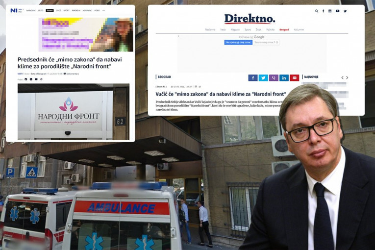 NEMA DALJE Napadaju Vučića i zbog popravke klima u GAK Narodni front