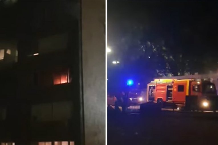 POŽAR U STAMBENOJ ZGRADI KOD SC "OLIMP"! U toku evakuacija stanara ...