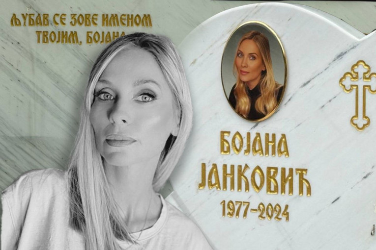 VODITELJKI PINKA PORODICA PODIGLA SPOMENIK PRED GODIŠNJICU SMRTI! Slika Bojane Janković i poruka ...