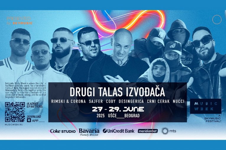 MUZIČKA EKSPLOZIJA na UŠĆU uz Belgrade Music Week 25! Objavljen drugi ...